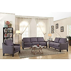 ACME Furniture Zapata Junior Sofa, Gray Linen