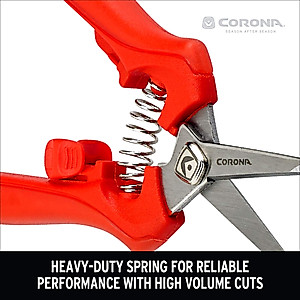 Corona FS 3214D ComfortGEL Leaf & Stem Micro Snips, Pack of 1, Orange