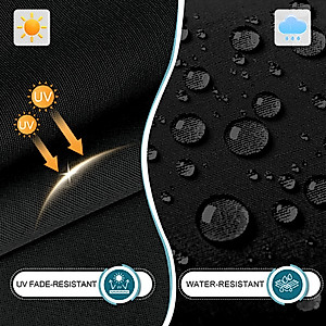 Basic Beyond Outdoor Chair Cushions for Patio Furniture, Waterproof Outdoor Cushions, Square Corner Patio Chair Cushions Set of 4 with Ties, 18.5"x16"x3", Black