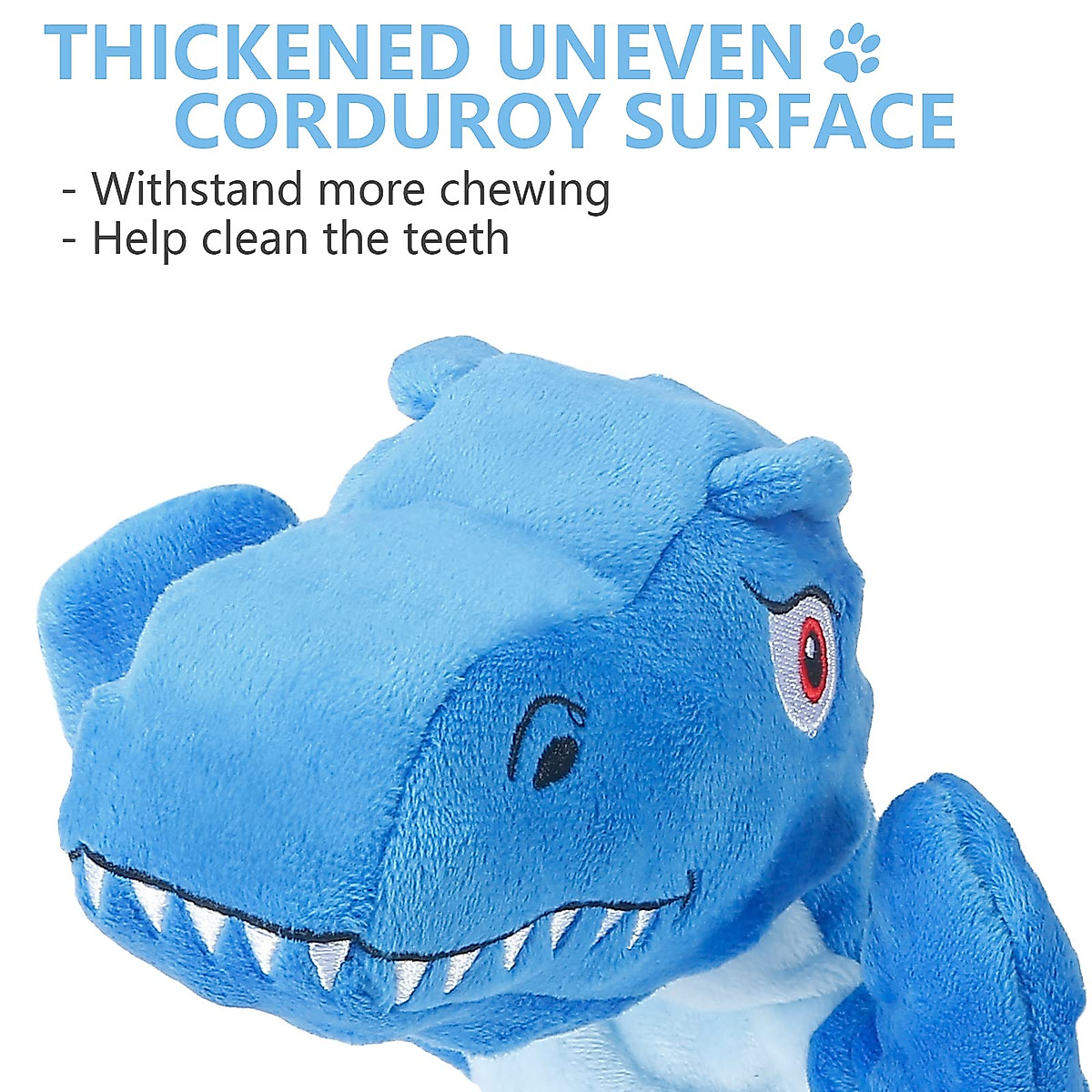 Senneny No Stuffing Dog Toys with Squeakers, Crinkle Plush Dog Toys for Large Medium Small Dogs, Durable Interactive Dog Toys for Puppies, Crocodile