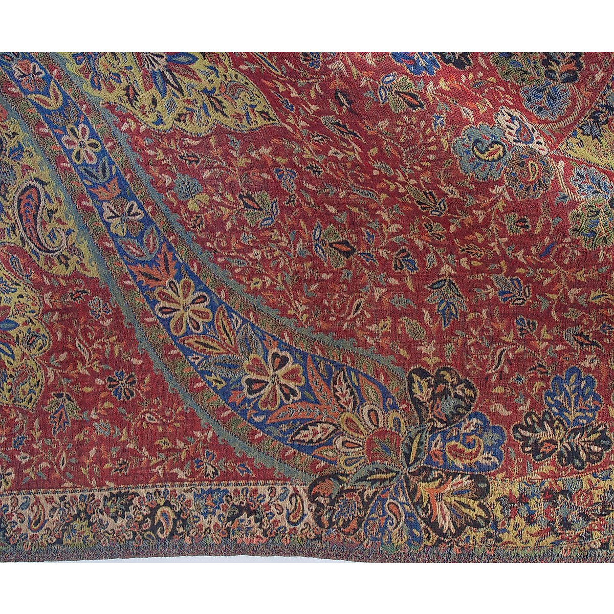 Large, Superior Kani Shawl. Paisley Jamawar from India. Warm, Heavy & Very Detailed
