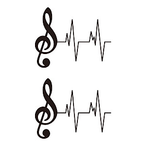 SanerLian Guitar Music Temporary Tattoo Sticker Watercolor Waterproof Adult Men Women Arm Shoulder Back Neck Body Art 10.5X6cm Set of 12 (color3)