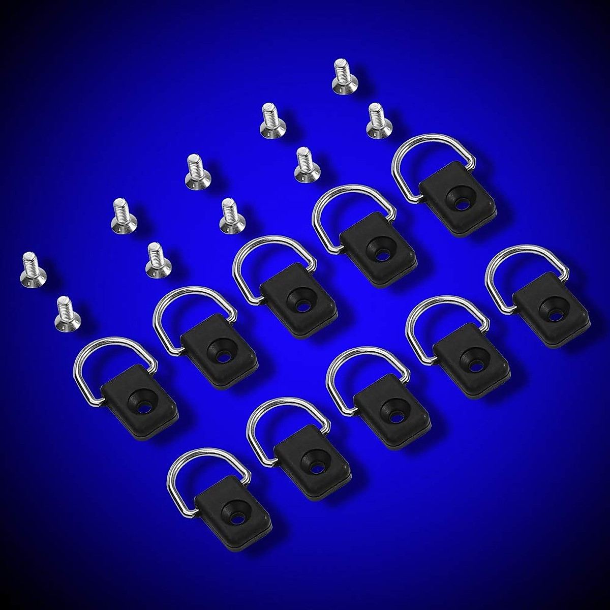 Kayak D Ring,10pcs Screw Kit Canoe Boat Fishing Rigging Sailing Camping Hardware Accessories Safety Deck Loop Mounting Tie Down Kit