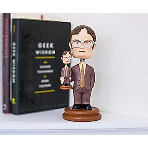 Surreal Entertainment The Office Double Dwight Resin Bobblehead | Collectible Action Figure Statue, Desk Toy Accessories | Novelty Gifts for Home Office Decor | 5 Inches Tall
