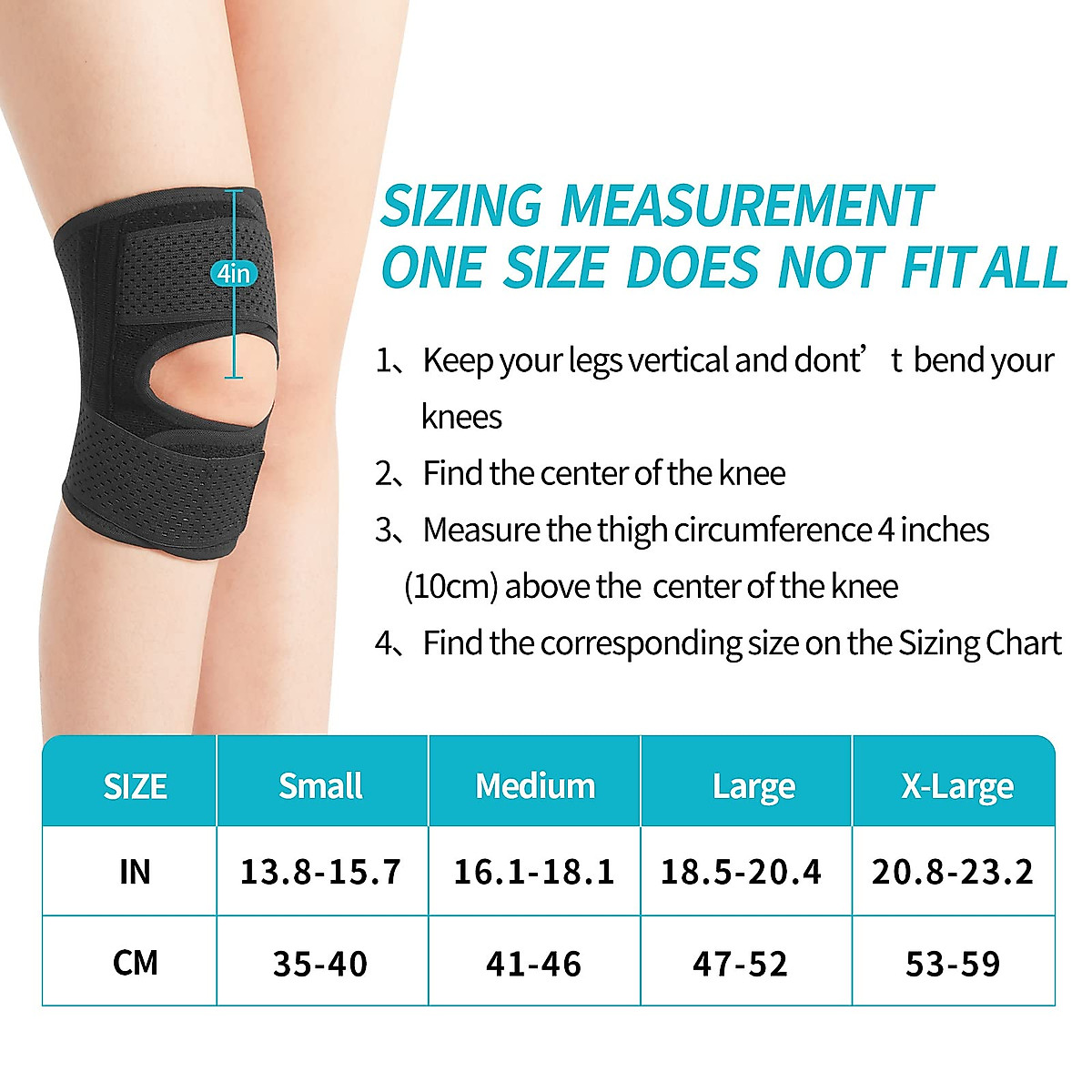 Galvaran Knee Brace with Side Stabilizers Relieve Meniscus Tear Knee Pain ACL MCL Arthritis,Joint Pain Relief, Breathable Adjustable Knee Support Suitable for Men and Women with Sports Injuries