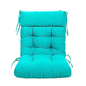 ARTPLAN Outdoor Cushions of Adirondack Chair with High Back Wicker Tufted Pillow for Outdoor Furniture Set of 1, 44"X21"X4", Teal
