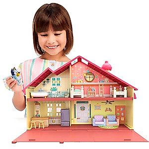 Bluey Family Home Playset with 2.5" poseable Figure, Multicolor (13024)