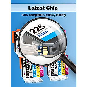 KINGWAY Compatible Ink for Canon Ink 226 225 Combo Pack, Replacement for Canon 225 226 Ink cartridges use with mg6120 mg5220 mg5320 mg6220 mx892 ix6520 Printer, 20 Pack(5PGBK+3GY+3BK+3C+3M+3Y)