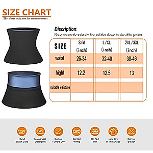 huiming Waist Trimmer for Men, Waist Trainer Sauna Belt, Neoprene-Free Waist Cincher, Sauna Slimming Belt Sauna Sweat Workout Shaper (2X-Large/3X-Large) Black