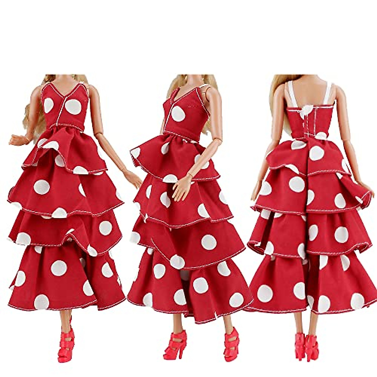 E-TING 3 Sets Doll Clothes Chiffon Skirt Jumpsuits Office Style Wears Dress for 11.5 Inches Girl Dolls