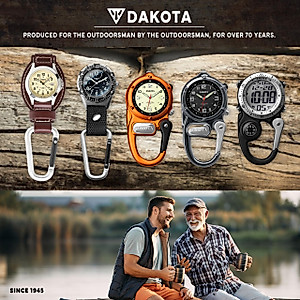 Dakota Mini Clip Microlight, Clip Watch, Flashlight and Watch, Outdoor Gifts for Men and Women, Use for Fishing Hunting, and More, Tactical Watch with LED Flashlight