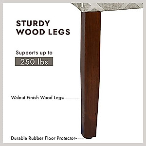 HomePop Parsons Classic Upholstered Accent Dining Chair, Set of 2, Pewter Grey and Lattice Cream