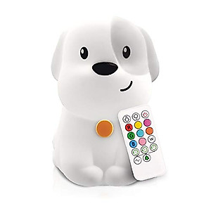 Lumipets Night Light for Kids, Silicone Nursery Light for Baby Room and Toddler, Portable Night Light for Kids Room, Rechargeable Animal Lights for Girls and Boys, Kawaii Lamp (Puppy)