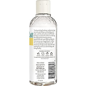 Burt's Bees Natural Acne Solutions Purifying Gel Cleanser, Face Wash for Oily Skin, 5 Oz (Package May Vary)
