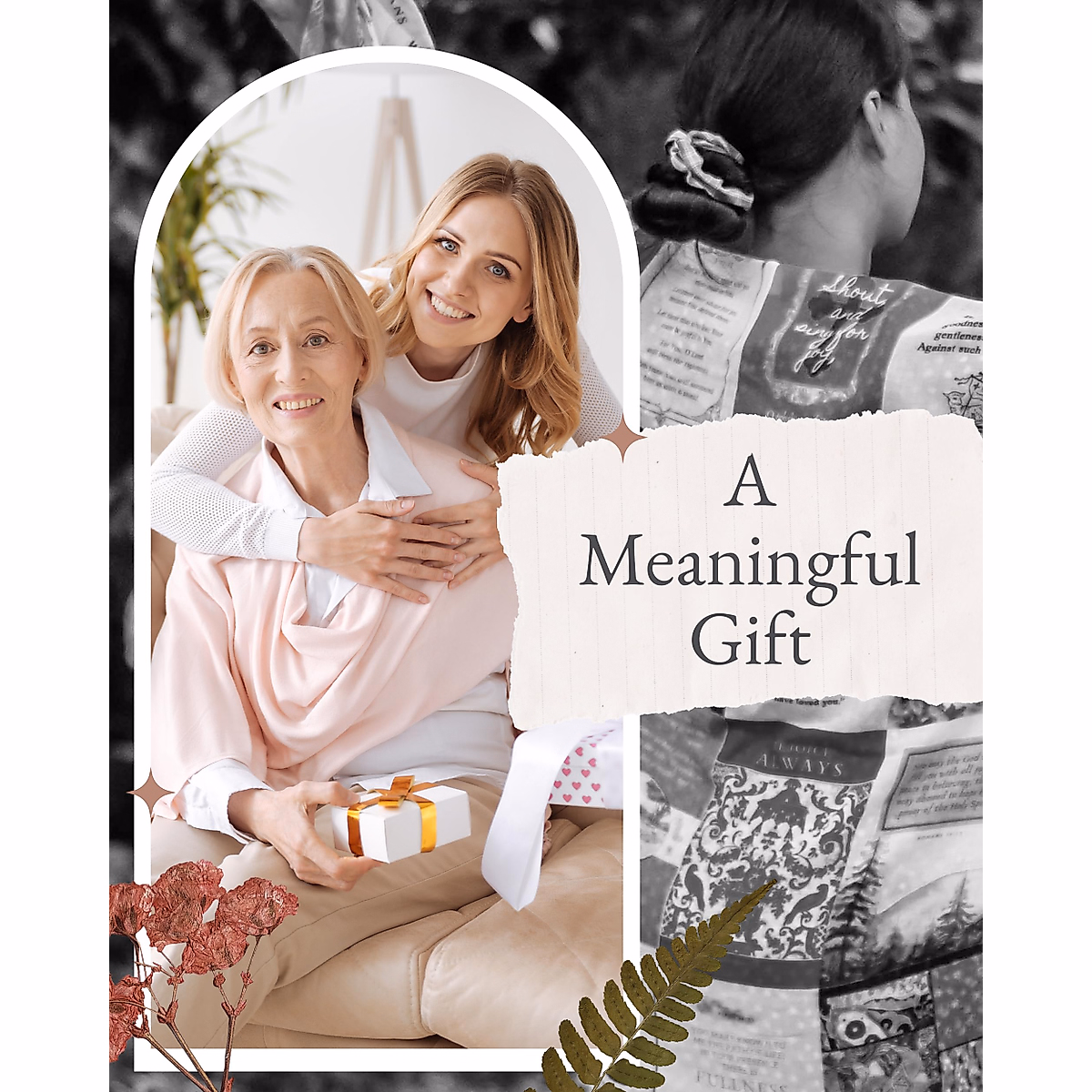 Joy Prayer Scarf - Large, Lightweight Prayerfully Made Bible Verse Shawl, 35x70", Colorful Uplifting, Meaningful Faith Gift (Scarf Only)