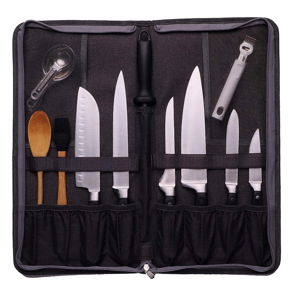 Chef Sac Chef Knife Folder Case Organizer Bag with 2-Pack Knife Guards (8.5") Included