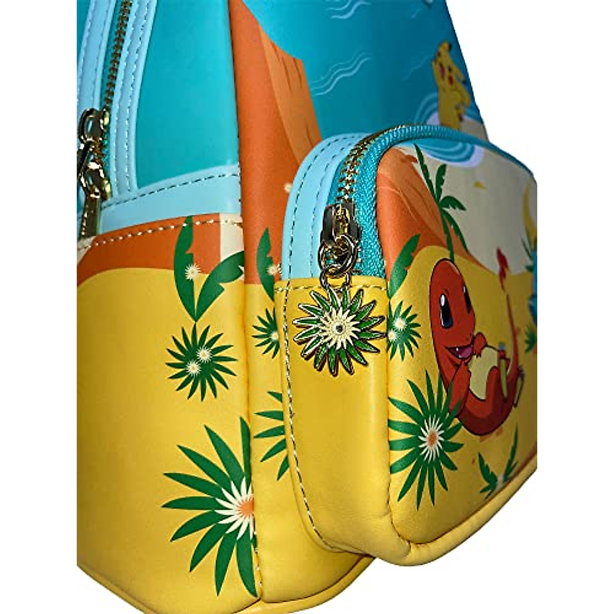 Loungefly Pokemon Original Starters Beach Scene Womens Double Strap Shoulder Bag Purse