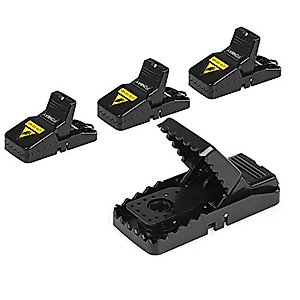 Mouse Traps Indoor, Mice Traps for House Indoor, Reusable Quick Effective Mouse Traps Indoor Small Mouse Traps Mice Snap Trap - 4 Packs,FONBAY