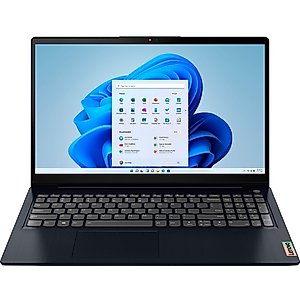 Lenovo Ideapad 3i 15.6" FHD Touch Laptop, Intel Core i5-1155G7, 8GB DDR4 RAM, 512GB SSD, Webcam, Wi-Fi 5, Bluetooth, Windows 11, Abyss Blue, W/GaLiMu