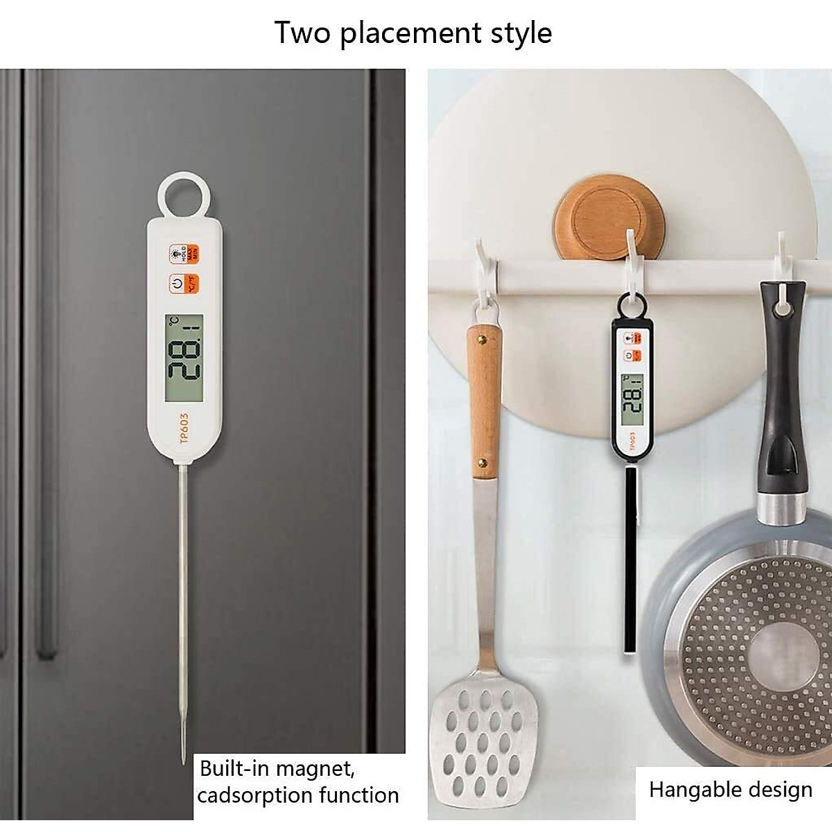 Digital Kitchen Thermometer for Cooking Food in The Oven Meat Electronic Probe ( Color : Black )