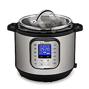 Instant Pot Pro 10-in-1 Pressure Cooker (8QT, 0) and Tempered Glass Lid (10.2-In, 8-Qt)