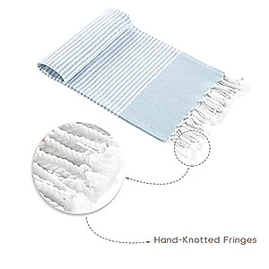 BAROOGA Turkish Hand Towels for Bathroom and Kitchen, 18 x 38 Inches, (Set of 3), 100% Cotton, Decorative Towel | Face, Hand, Gym, Hair, Yoga, Tea Towel, Dishcloth (Mint)