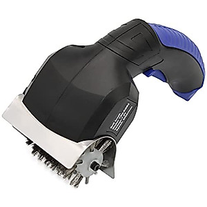 Flame King Electric BBQ Grill Brush Cordless and Rechargeable Stainless Steel Bristles