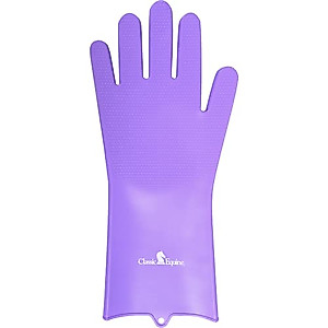 Classic Equine Wash Gloves, Purple