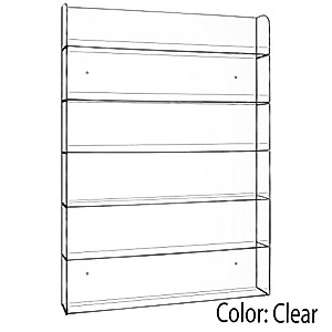 AMT Acrylic Nail Polish Racks for the Wall. CLEAR Nail Polish Display. Young Living Essential Oils Organizer. Holds up to 180 Btls. Plus a Microfiber Cloth for Cleaning Purposes (6 Tier- 180)