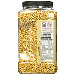 Organic Popcorn Kernels - 7lbs Resealable Bulk Jug of Gourmet Popping Corn for Microwave, Stovetop, and Popper Machines by Great Northern Popcorn