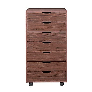 MAXCBD Nightstand Bedside Table Drawer Cabinet 7 Drawers Storage Cabinet Dresser Storage Tower Closet Sturdy Bedroom Office Multifunctional Storage Shelves Storage Tower Dresser