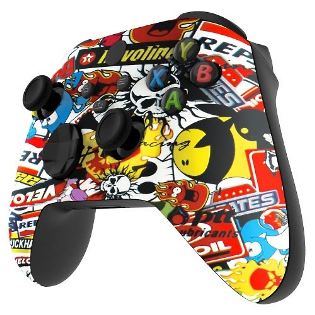 MODDEDZONE Custom Wireless UNMODDED Controller for Xbox One S/X and PC with Exclusive and Unique Designs - The Perfect Gaming Gift for Enthusiasts, Expertly Crafted in the USA Sticker Bomb