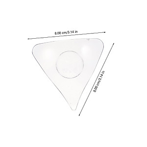 Hemoton 96 Pcs Triangle Dishes Appetizer Cups Appetizer Plates Disposable Ice Cream Serving Plates Appetizer Forks Serving Spoons for Parties Clear Plates for Party Plastic Jam Jar Dessert