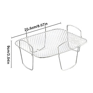 Air Fryer Rack Air Fryer Accessories Set Air Fryer Rack for Air Fryer 304 Stainless Steel Food Dehydrator Rack Toast Rack Grill, Airfryer Accessories, Fryer Basket