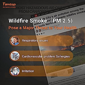 Temtop Indoor Thermometer Air Quality Monitor (1 PC)