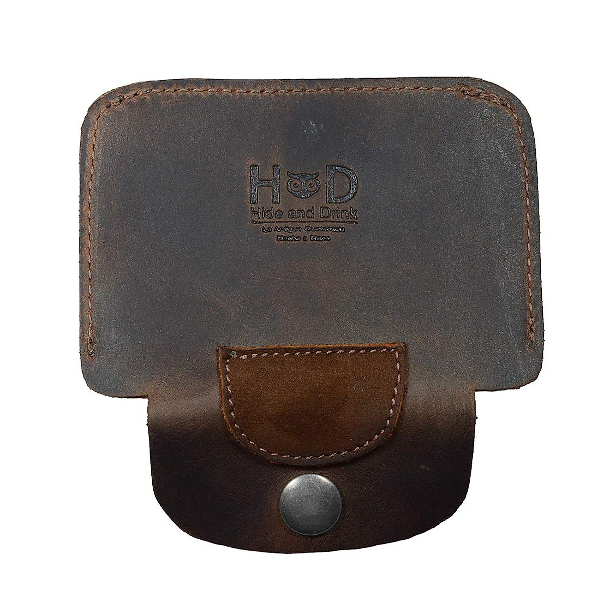 Hide & Drink, Leather Dog Wallet/Coin Pouch/Purse/Accessories/Card Holder/Cute Wallet, Handmade :: Bourbon Brown