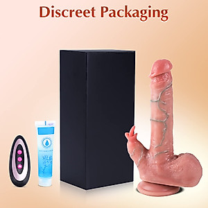 Sex Toys Thrusting Dildo Vibrator - 8.5" Realistic Dildo Adult Toys with Heating & Remote Control, Clit Stimulator G-Spot Strapless Anal Dildo with Strong Suction Cup, Adult Anal Sex Toys for Women