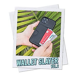 Smartish iPhone 13 Wallet Case - Wallet Slayer Vol. 2 [Slim + Protective] Credit Card Holder with Kickstand - Black Tie Affair
