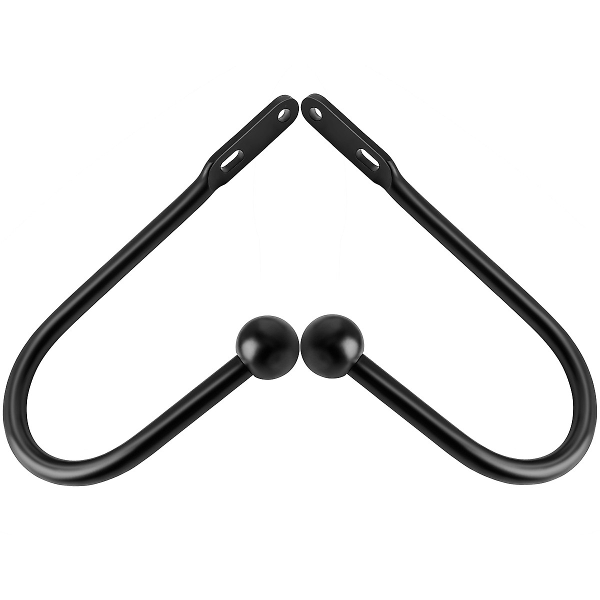 VRSS Curtain Tiebacks Drapery Holdbacks Simple Vintage Style (2pcs Black)