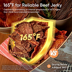 COSORI Food Dehydrator (50 Recipes) for Jerky, Vegetables Fruit, Meat, Dog Treats, Herbs, and Yogurt, Dryer Machine with Temperature Control, 6 Stainless Steel Trays, Rear-Mounted Fan, Silver