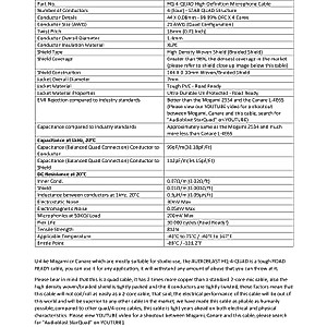 Audioblast - 2 Units - 3 Foot - HQ-4 - Star Quad Balanced Male to Female Microphone Cables with Eminence E311 & E312 Gold XLR Connectors – UV Protected & Road Ready