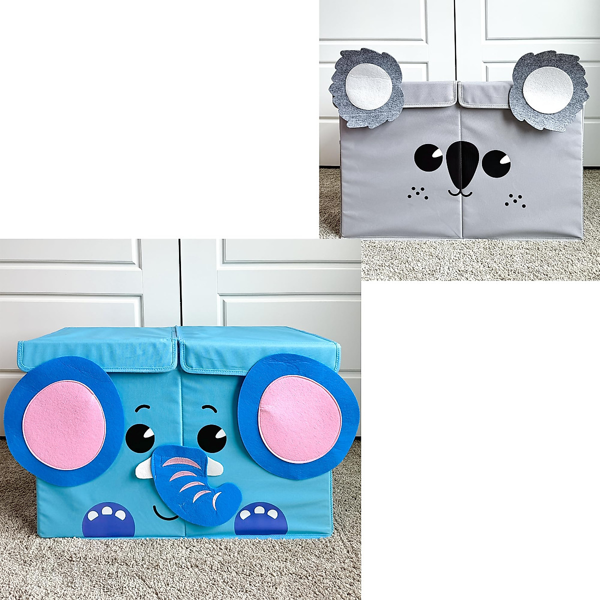 QUOKKA Toy Storage Box Elephant & Toy Storage Box Koala Playroom Organizers