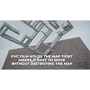 DIY Modular Dungeon Wall System - Stone Graphic 28mm Miniature Roll Playing Game - Dungeons and Dragons Maps - DND Role Play - Battle Grid Mat Accessory