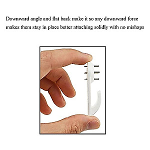 Binzzo 5.1cm Length Hardwall Hanger Non-Mark Instantly Hanging Strong Adhesive Invisible Traceless Nails Hooks Mount Fasteners 10 Pieces for Picture Frames LED Light Apartment Cinder Block Wall