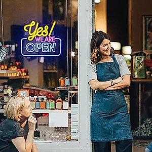 Hello Rosa Yes We Are Open Neon Sign, Open Neon Signs for Wall Decor USB Powered Open Signs for Business Wall, Open Led Sign for Coffee Bar Restaurant Salon Stores Decor Open Neon Light