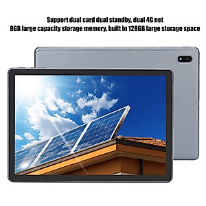 Dpofirs Tablet 10.5 Inch, 8GB 128GB Octa Core Tablet for Kids, 5G WiFi Dual 4G SIM 5.0, HD 1920x1280 IPS Touchscreen Tablet PC (US Plug)