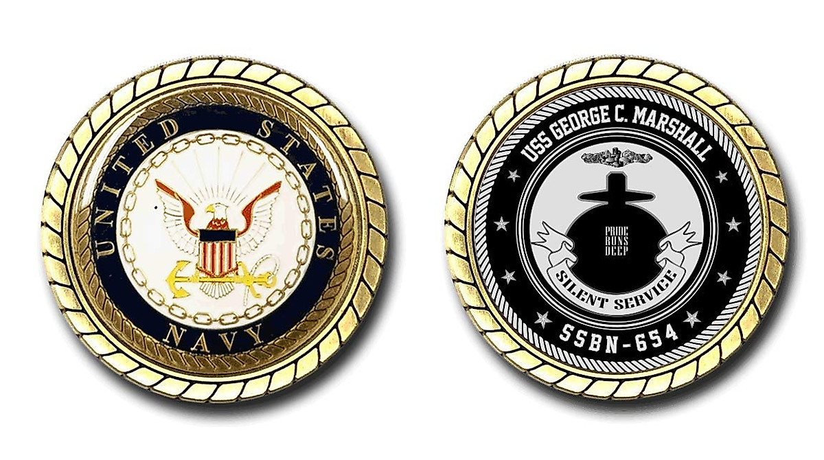 USS George C. Marshall Submarine Challenge Coin