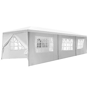 FDW 10'x30' Canopy Tent, Outdoor Wedding Tent Water-Proof Party Tent with 8 Removable Walls for Parties Wedding Camping