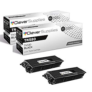 CS Compatible Toner Cartridge Replacement for Brother TN580 TN580 Black DCP-8060 DCP-8065 DCP-8065DN HL-5200 HL-5240 HL-5240LT HL-5250 HL-5250DN HL-5250DNHY Toner Cartridge 2 Pack