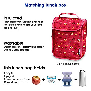 J World Lollipop Kids Rolling Backpack & Lunch Bag Set for Elementary School. Carry-On Suitcase with Wheels, Fox